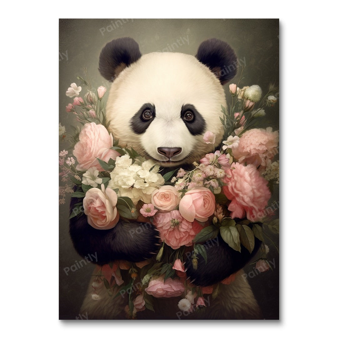 Lucien's Flower-loving Panda (Diamond Painting) – NEEDLEWORK KITS