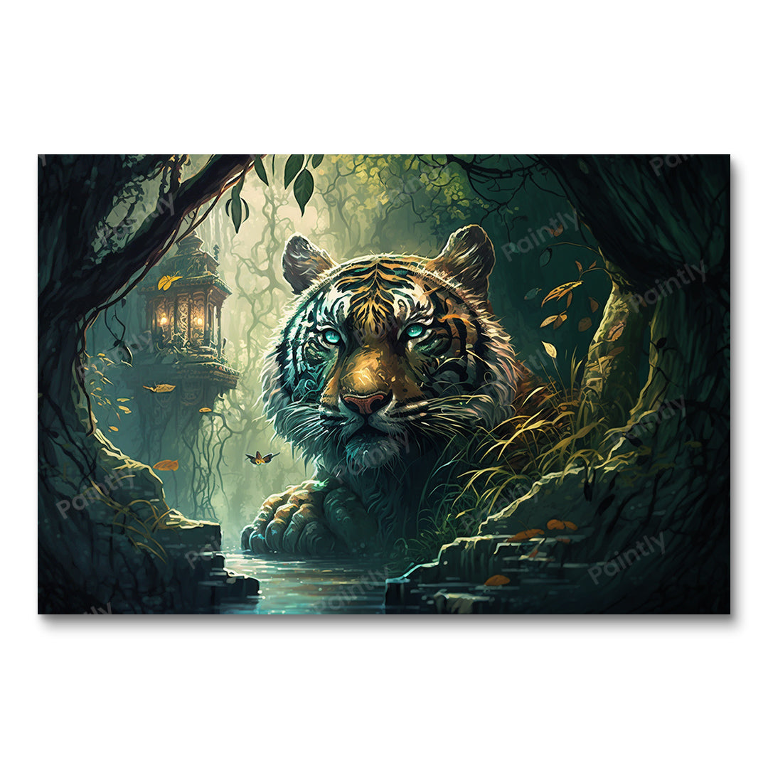 Blue-Eyed Apex of the Jungle (Diamond Painting) – NEEDLEWORK KITS
