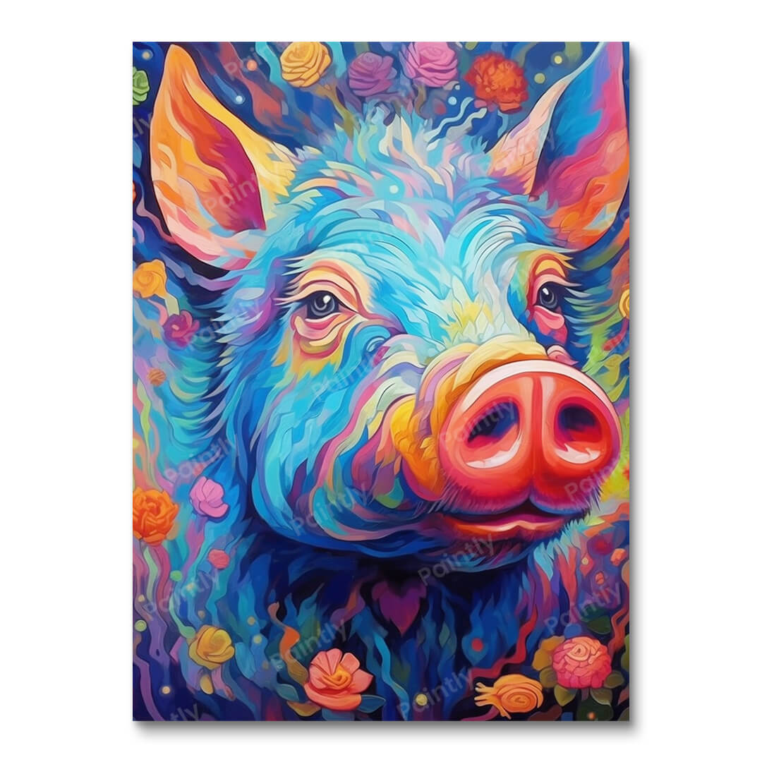 Psychedelic Pig II (Diamond Painting) – NEEDLEWORK KITS