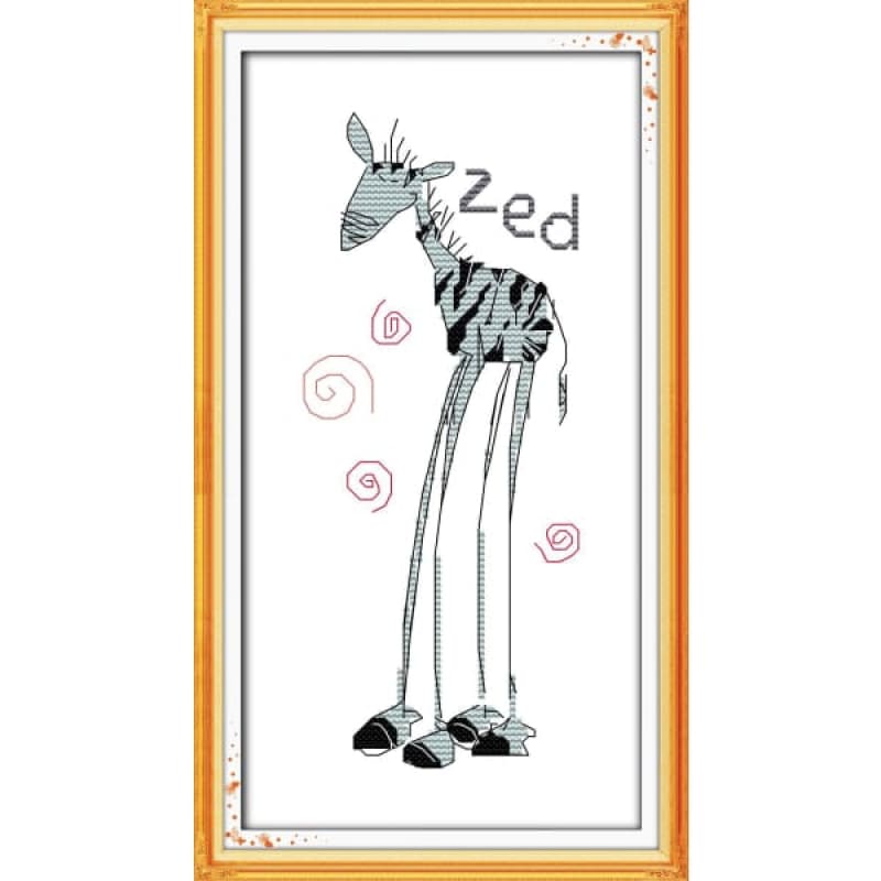 Zebra with long legs – NEEDLEWORK KITS
